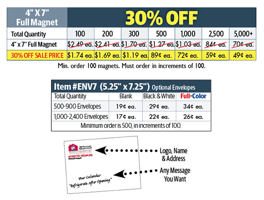 Real Estate Calendars - 4 x 7 Magnets | ReaMark Realtor Marketing Tools