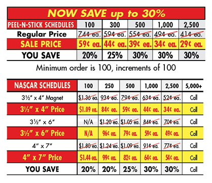Nascar Starting Lineup Printable